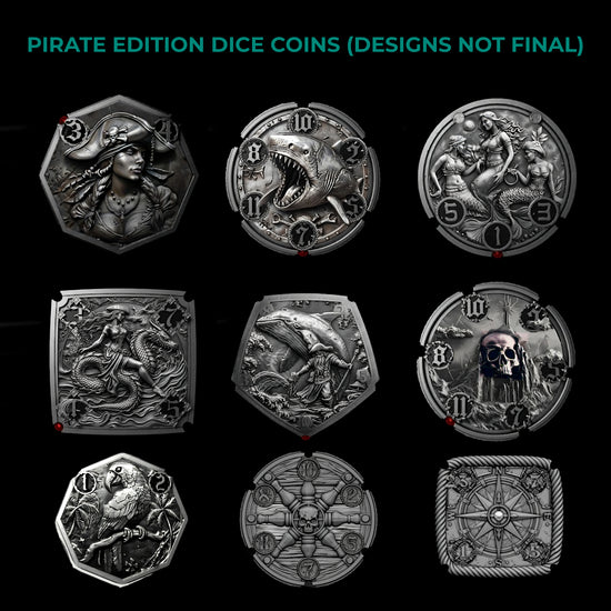 Flipdie Dice Coin Set: Pirate Theme Pre-Order (Delivery: June/2024 ...